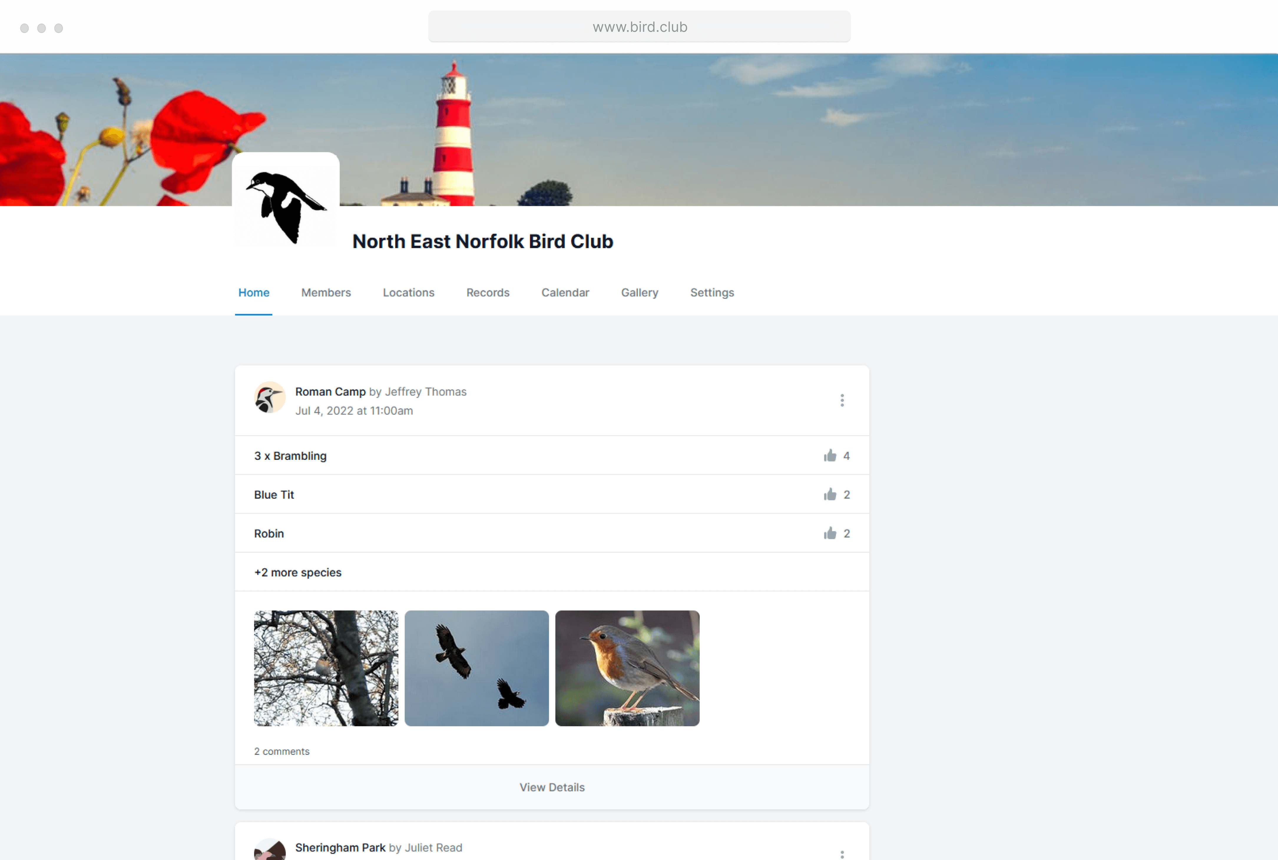 Your bird club online · BirdClub